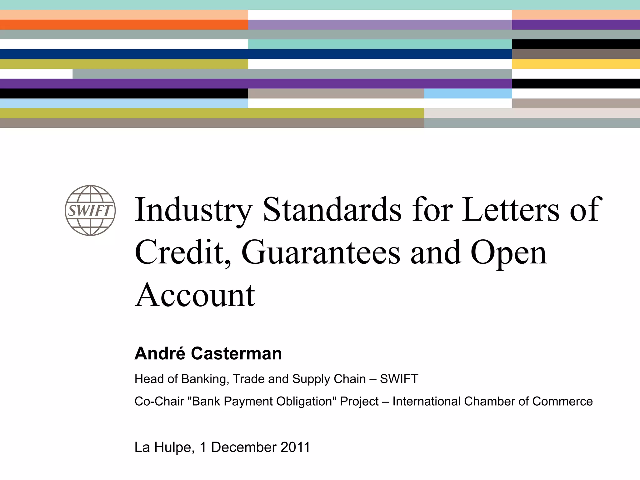 Industry Standards for Trade and Supply Chain Finance | PDF