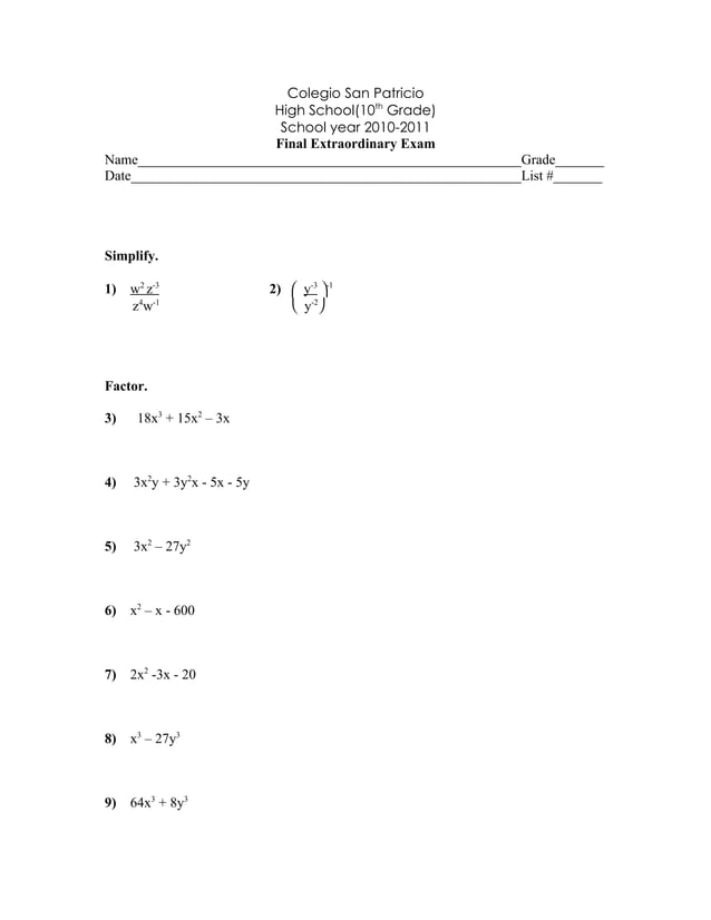 201110 ab mathextraordinaryexam | PDF