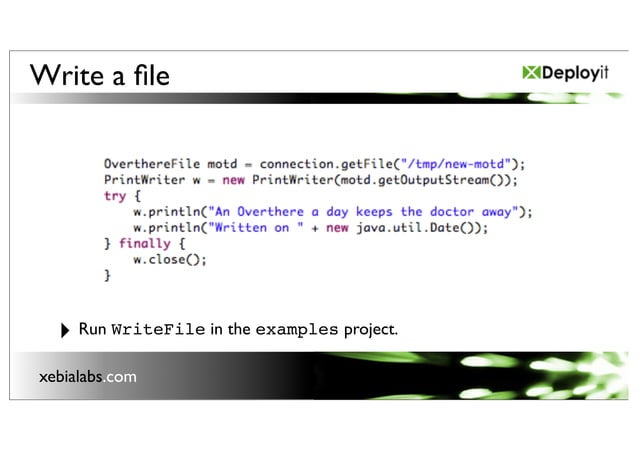 Presentation about Overthere for J-Fall 2011 | PDF | Web Development ...