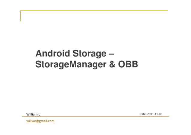 Android Storage Storagemanager And Obb Pdf Operating Systems Computer Software And