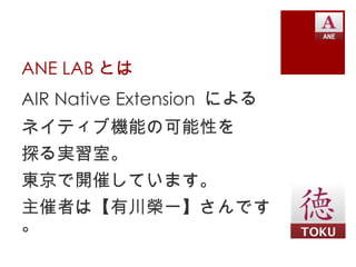 第1回 AIR Native Extension Lab 研究報告会 | PPT