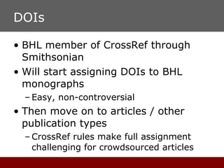 Biodiversity Heritage Library & JSTOR Plant Science | PPT