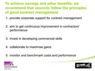 Savings from better contract management | PPT