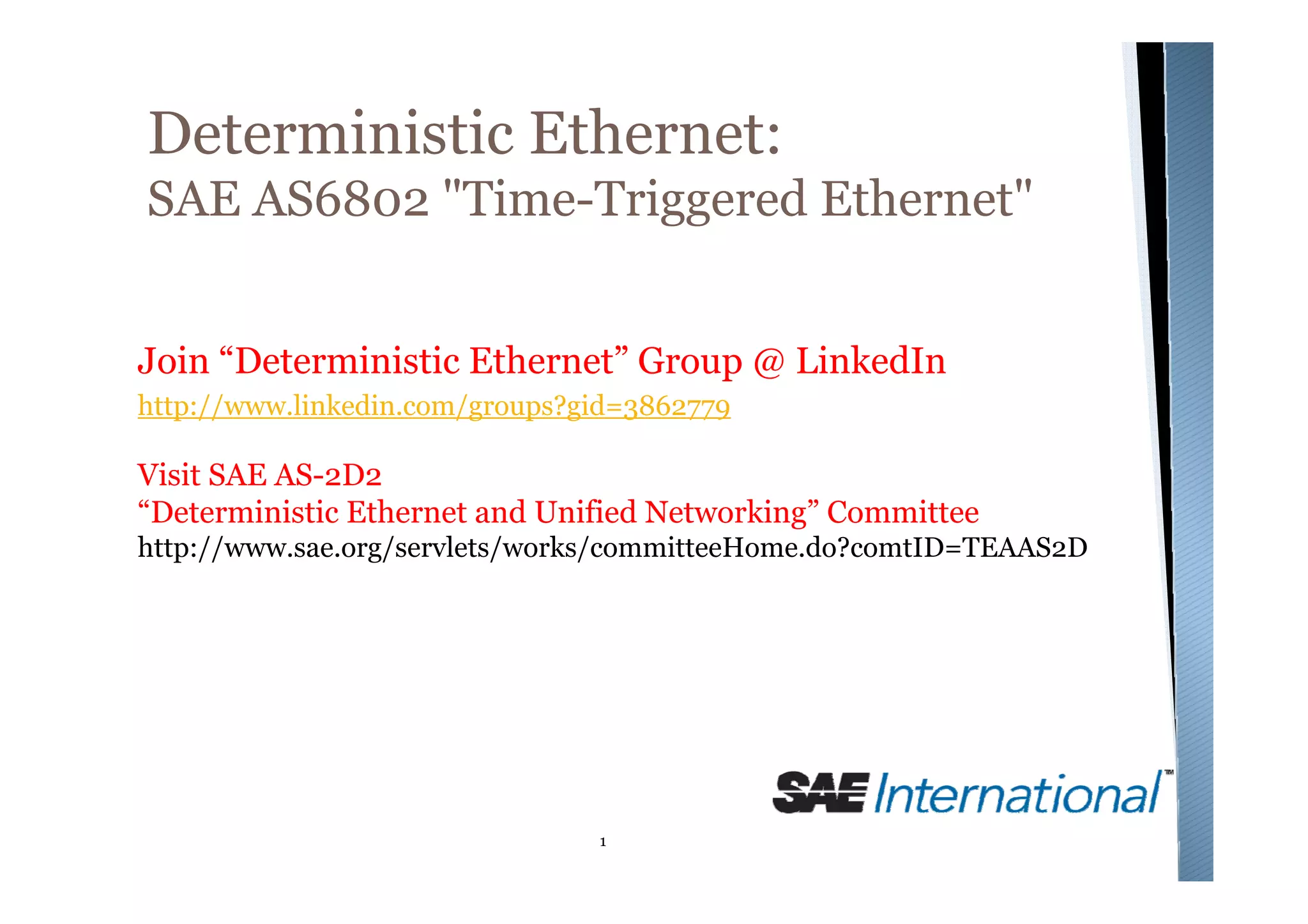 Deterministic Ethernet SAE AS6802 | PDF