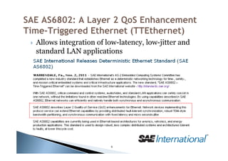 Deterministic Ethernet SAE AS6802 | PDF