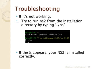 20111126 ns2 installation | KEY