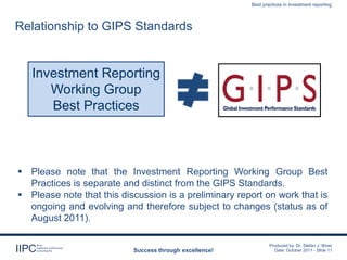 Best practice in investment reporting | PDF