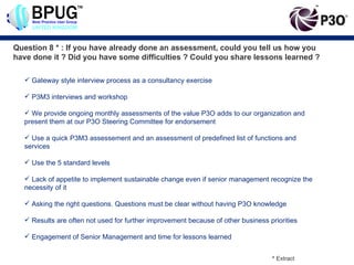 2011.11 P3O Anniversary Survey | PPT