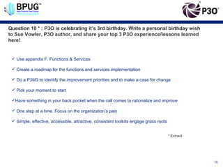 2011.11 P3O Anniversary Survey | PPT