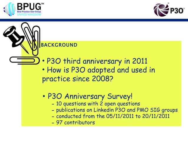 2011.11 P3O Anniversary Survey | PPT