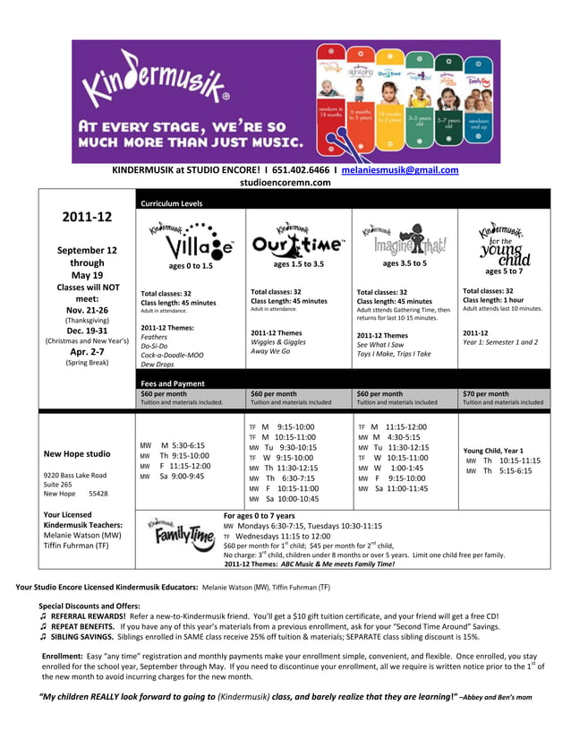 201112kmschedule | PDF