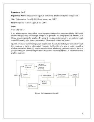 Lab Practices and Works Documentation / Report on Computer Graphics | DOCX | 3-D Graphics ...