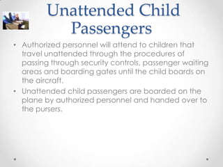 Aviation (Check-in and Requiring Special Attention) | PPT