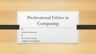 Professional ethics in computing | PPT