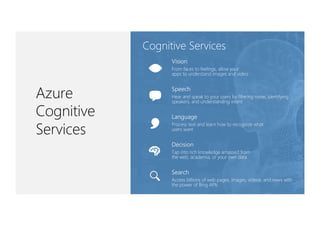 A Journey With Microsoft Cognitive Services II | PPT