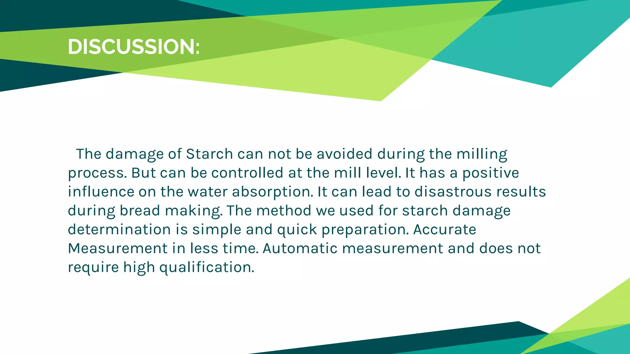 Determination of Starch Damage of Sample Flour | PPTX
