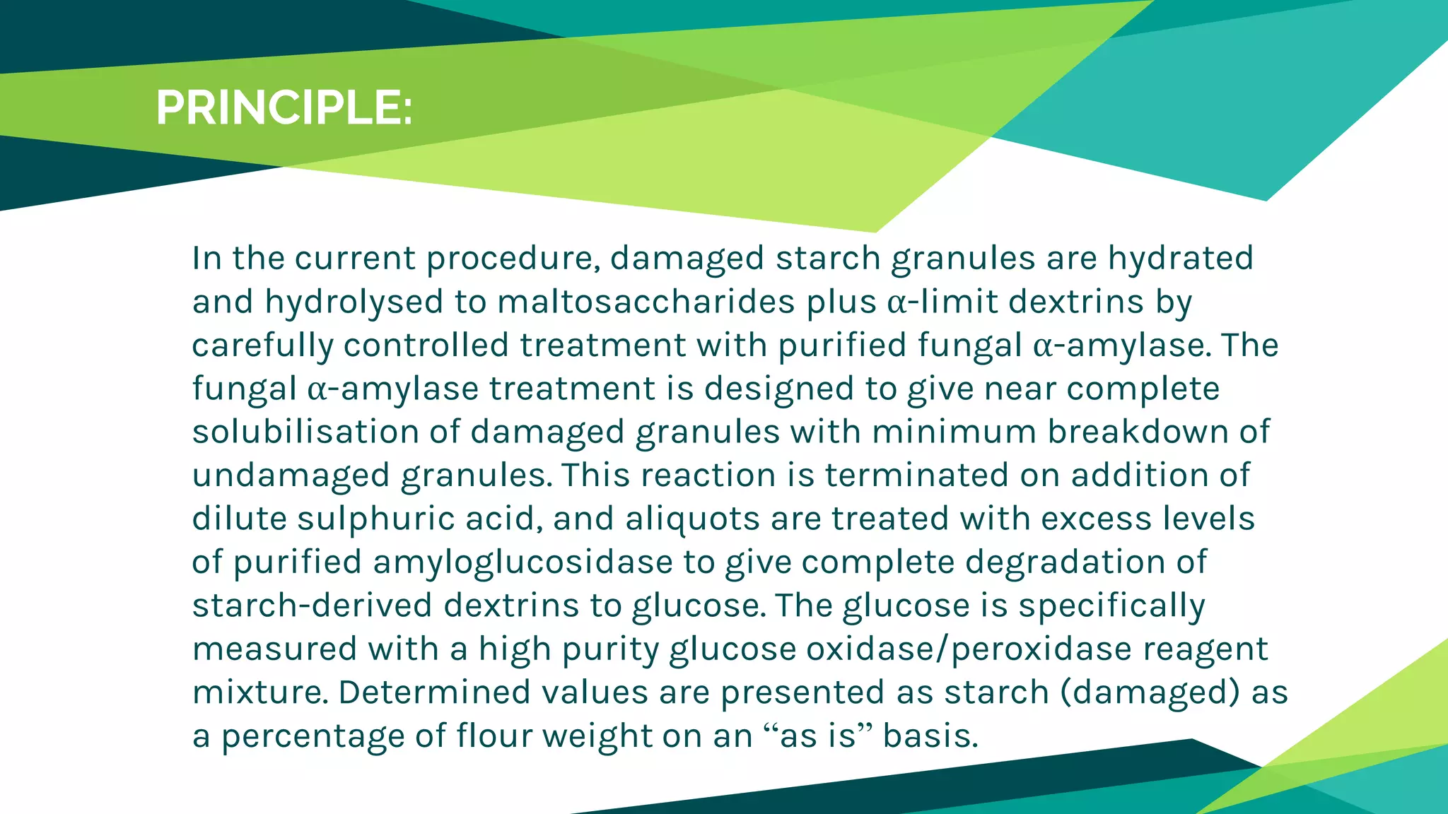Determination of Starch Damage of Sample Flour | PPTX