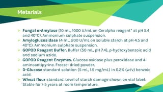 Determination of Starch Damage of Sample Flour | PPTX