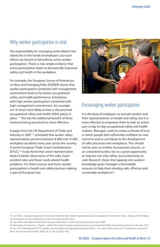 EU-OSHA Healthy Workplaces Campaign: Working together for risk ...