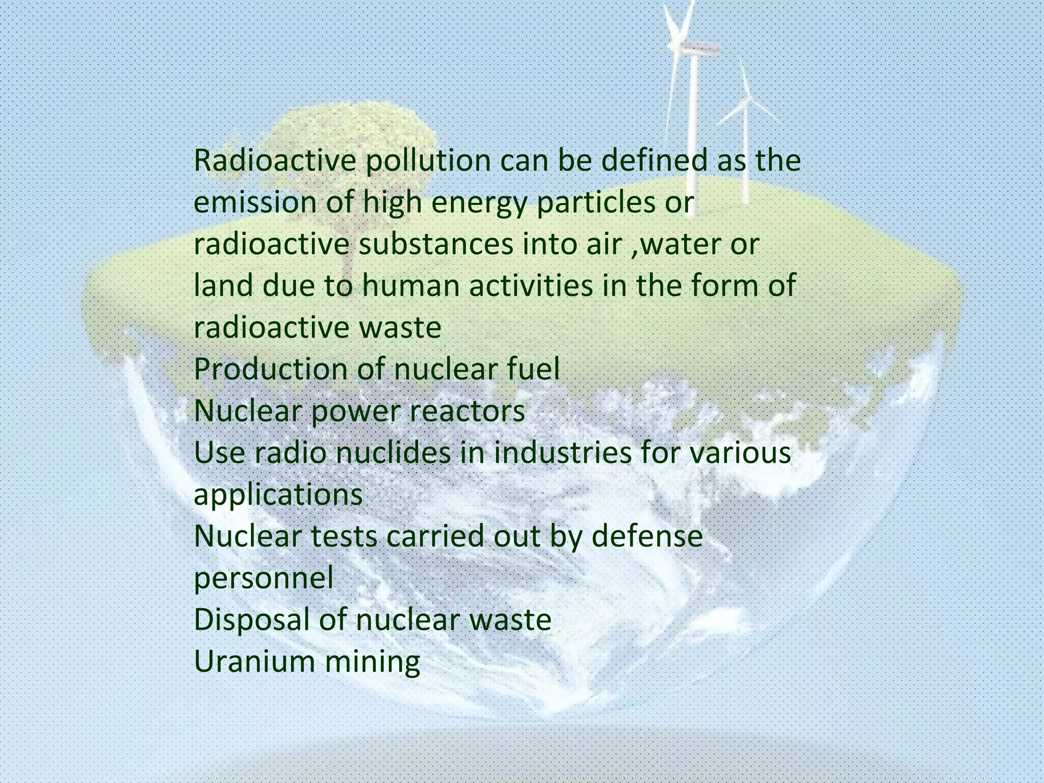 Radio active pollution | PPT