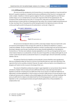 INVESTIGATION INTO THE AERODYNAMIC DESIGN OF A FORMULA ONE CAR | DOCX