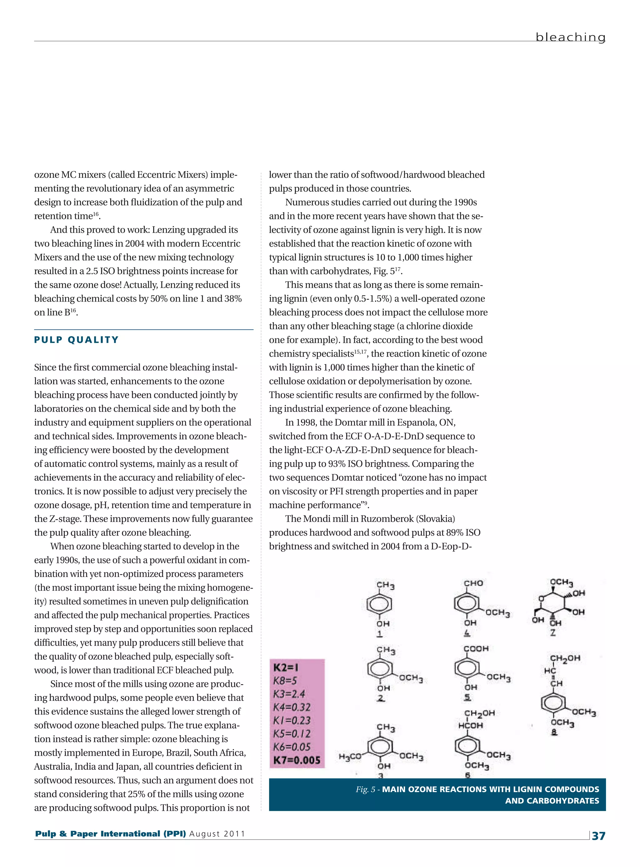 Achievements In Industrial Ozone Bleaching Ppi | PDF