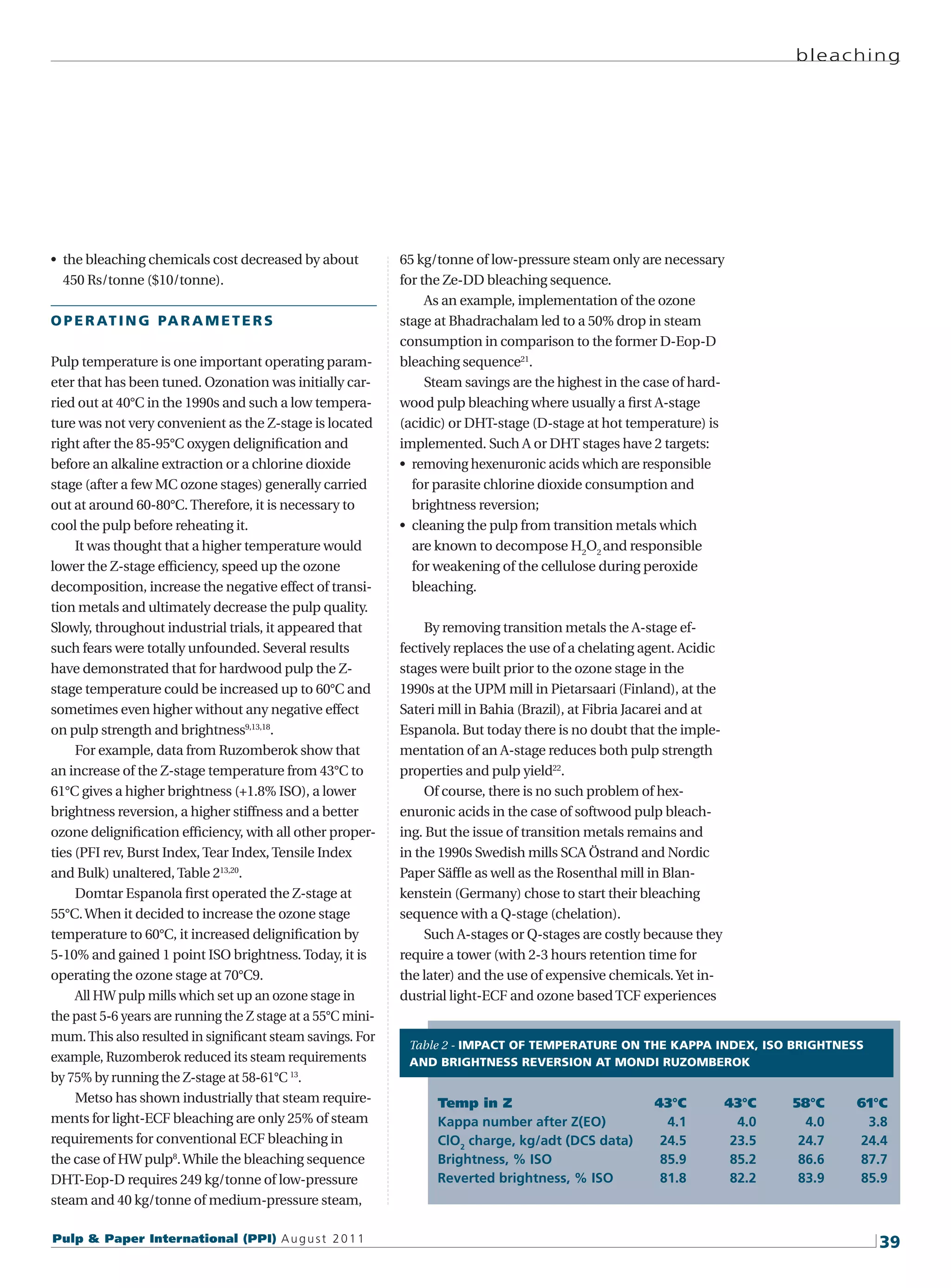 Achievements In Industrial Ozone Bleaching Ppi | PDF