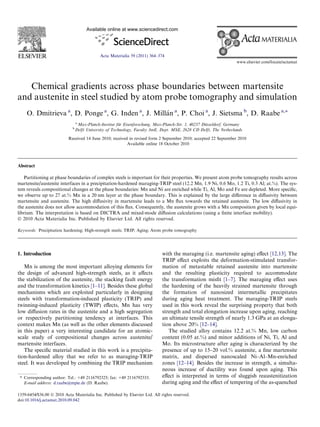 2011 Acta Materialia A P T Steel Fe Mn | PDF