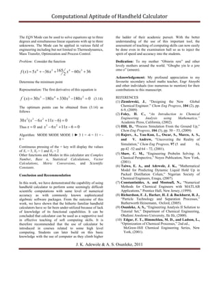 Computational Aptitude of Handheld Calculator | PDF