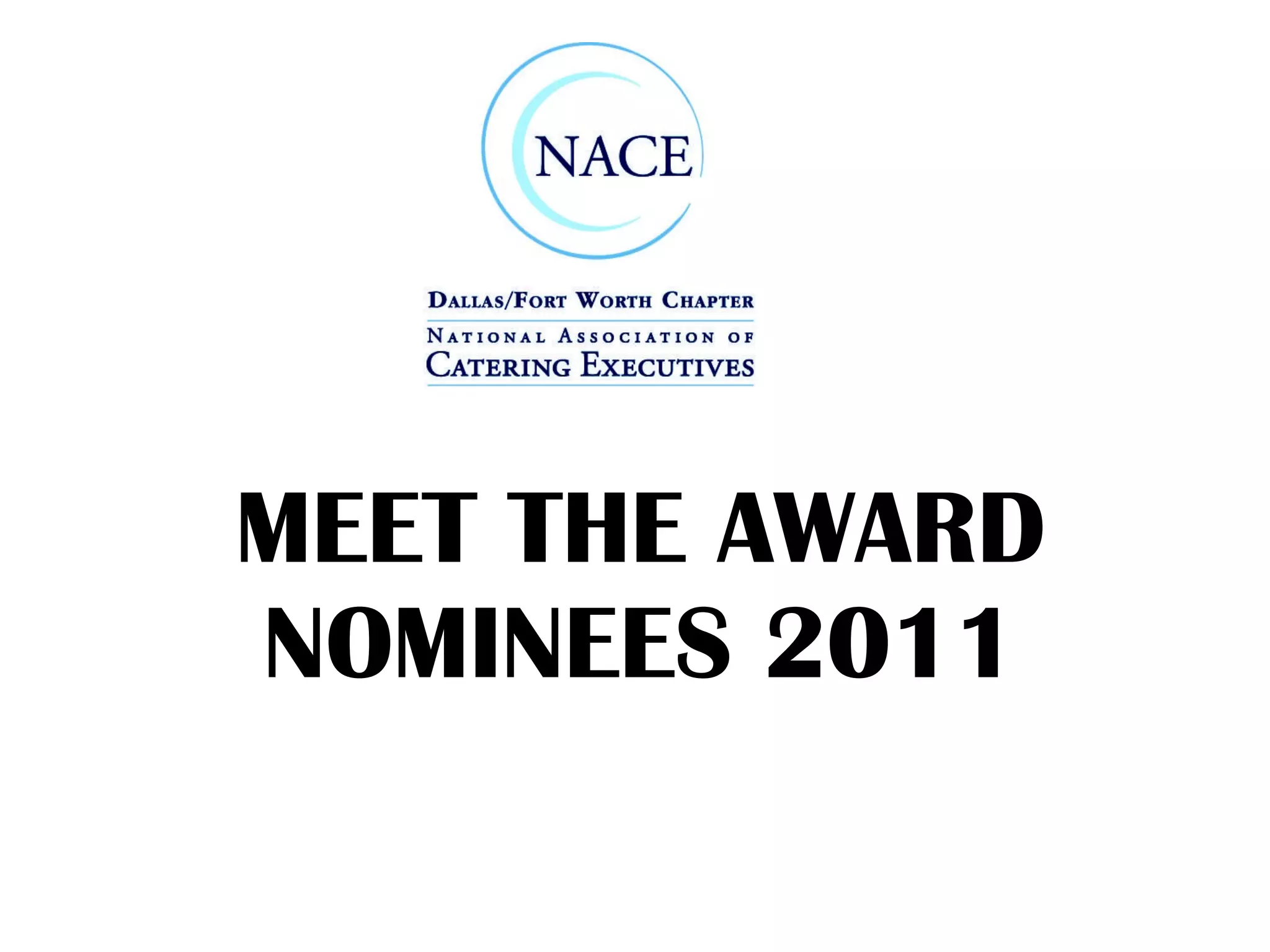 NACE 2011 award nominees | PPT