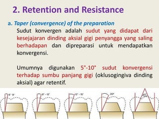 prinsip preparasi dalam pembuatan gigi tiruan jembatan | PDF