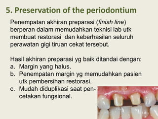 prinsip preparasi dalam pembuatan gigi tiruan jembatan | PDF