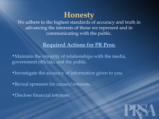 Social Media Ethics: Letting the PRSA Code of Ethics Guide Your ...