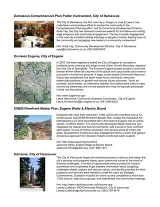 2011 IAP2 Cascade Chapter Best Practices Awards | PDF