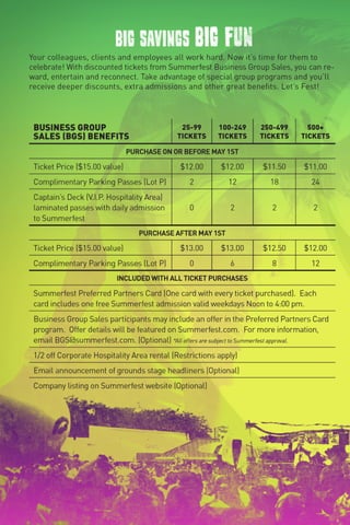 Business Group Sales Brochure | PDF | Sales | Business