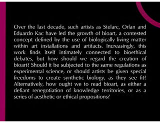 Bioart as Bioethics | PPT