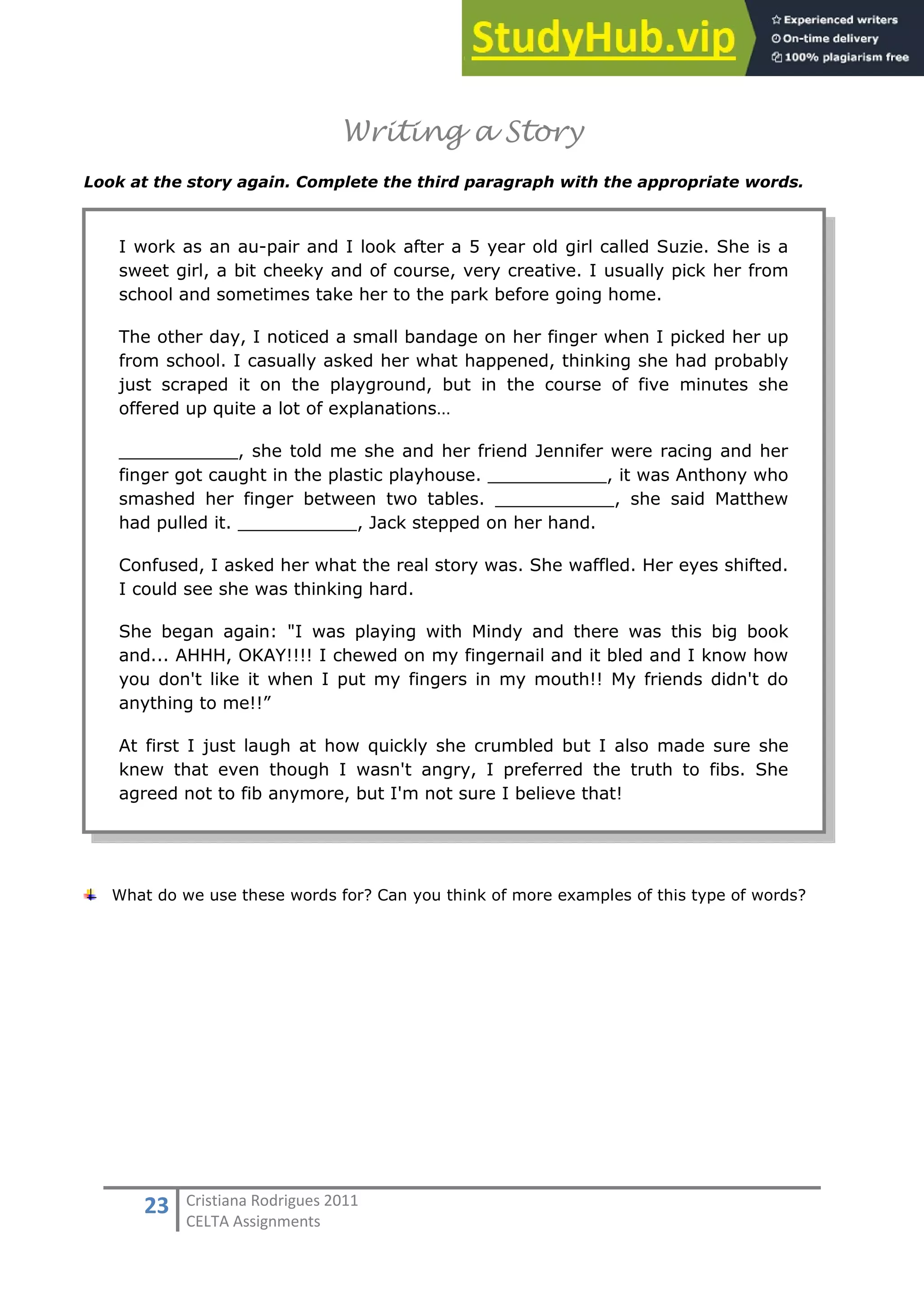 2011 Cambridge CELTA Assignments | PDF