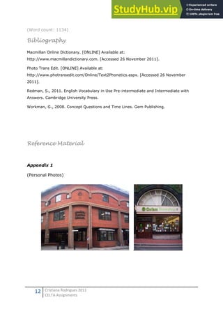 2011 Cambridge CELTA Assignments | PDF