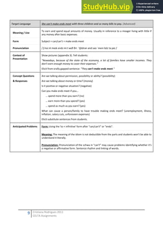 2011 Cambridge CELTA Assignments | PDF