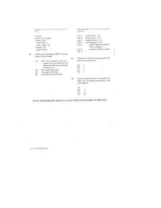 2011 CAPE Computer Science Unit 1 Paper 1 | PDF