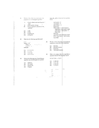 2011 CAPE Computer Science Unit 1 Paper 1 | PDF