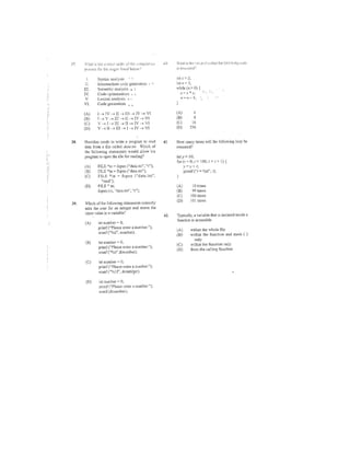 2011 CAPE Computer Science Unit 1 Paper 1 | PDF