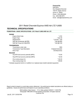 2011 chevy equinox most expensive | PDF