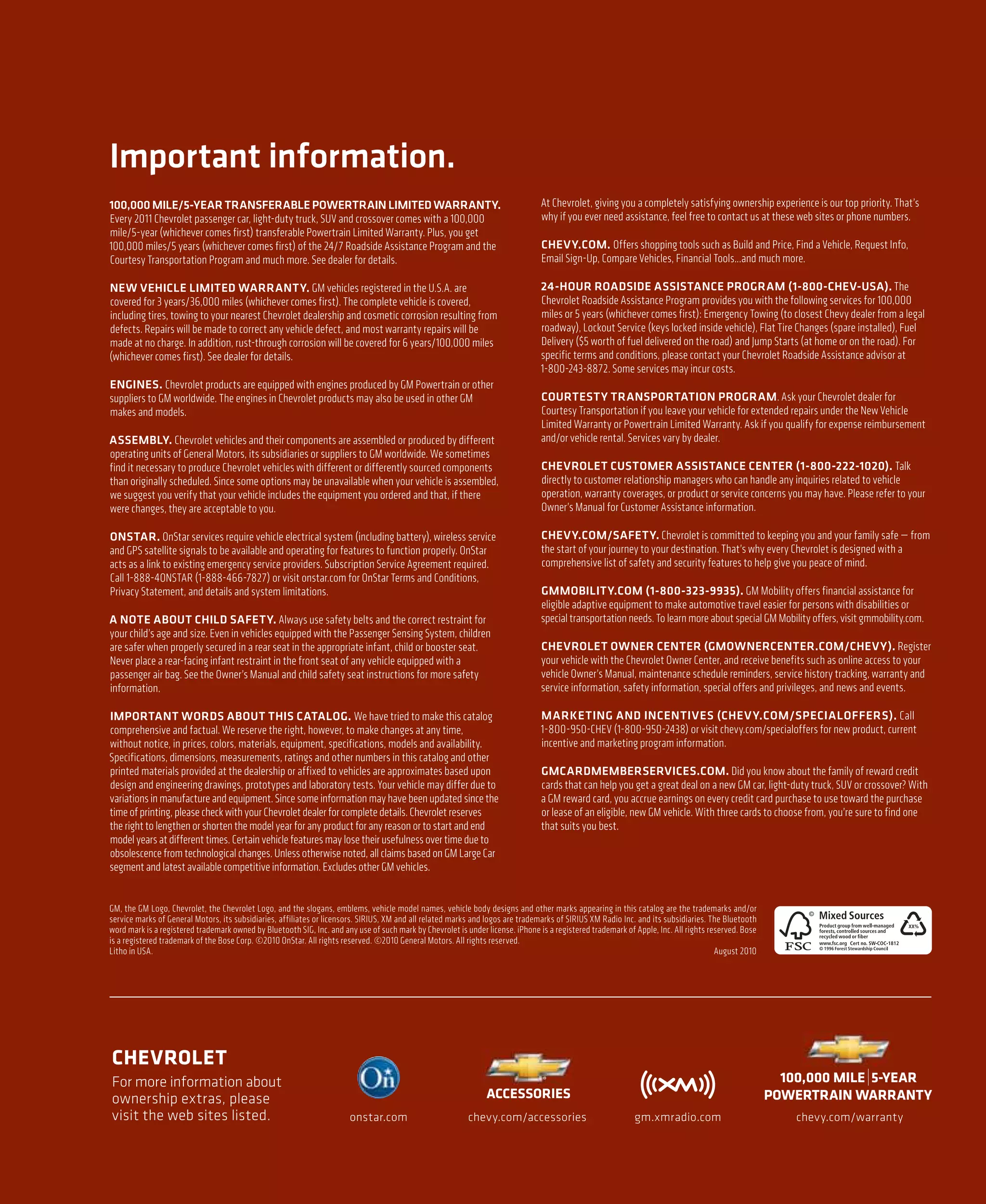 2011 chevy impala brochure | PDF