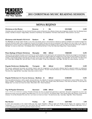 Christmas: Piano Sheet Music Reading Session Handout 2011 | PDF