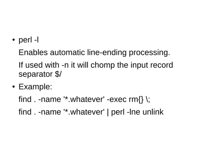 Perl - laziness, impatience, hubris, and one liners | PPT