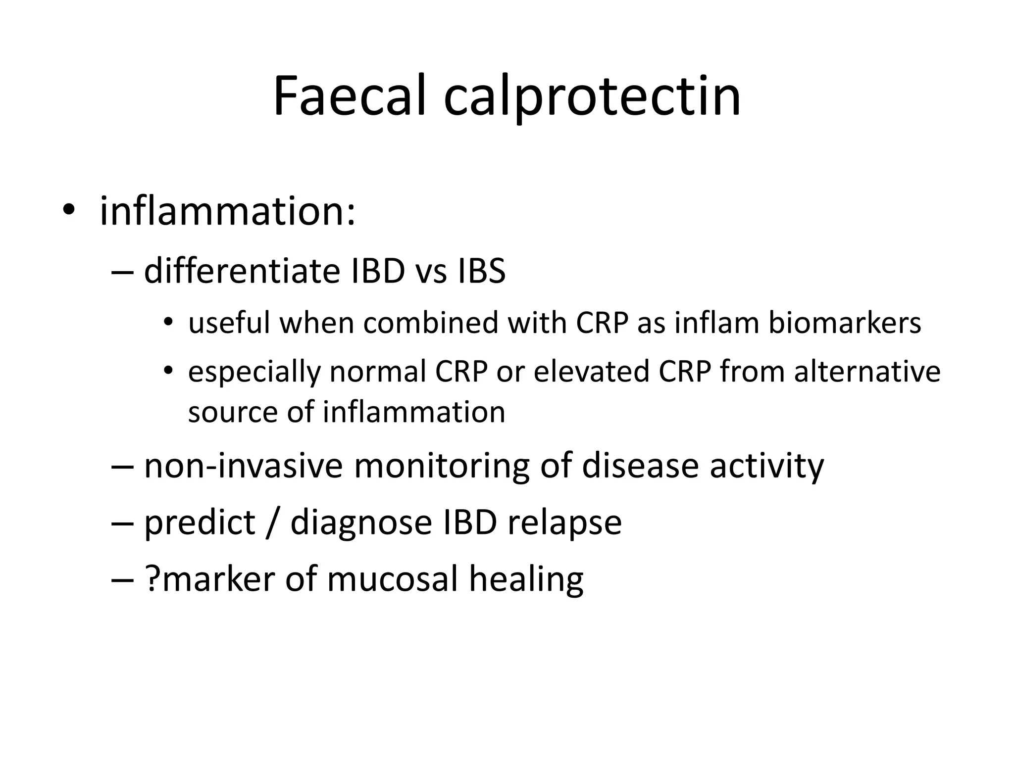 2011 Calprotectin in inflammatory bowel disease | PPT