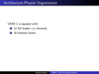 Cray-1 The First Supercomputer | PDF