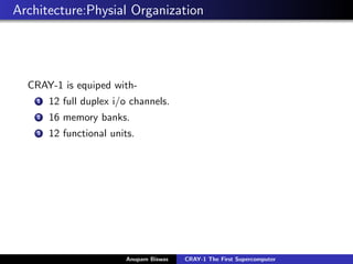 Cray-1 The First Supercomputer | PDF