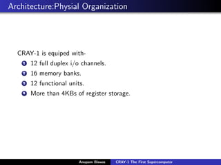 Cray-1 The First Supercomputer | PPT